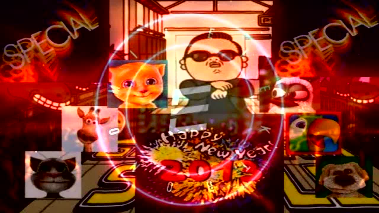 United Years Special! Talking Tom Sings Gangnam Style! Full Song! - RaveDJ